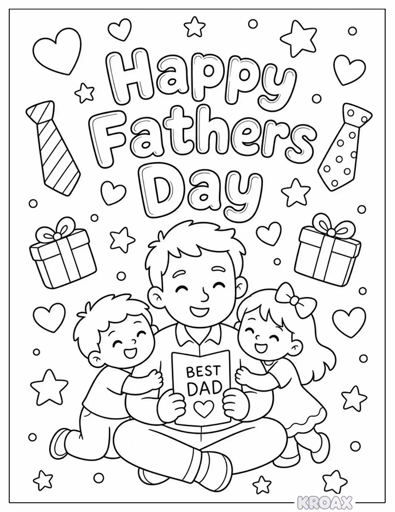 35 Father’s Day Coloring Pages I’d Print for a Last-Minute Gift | Kroax