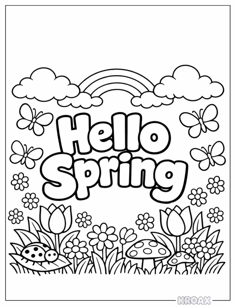 Nature & Seasons Coloring Pages | Kroax