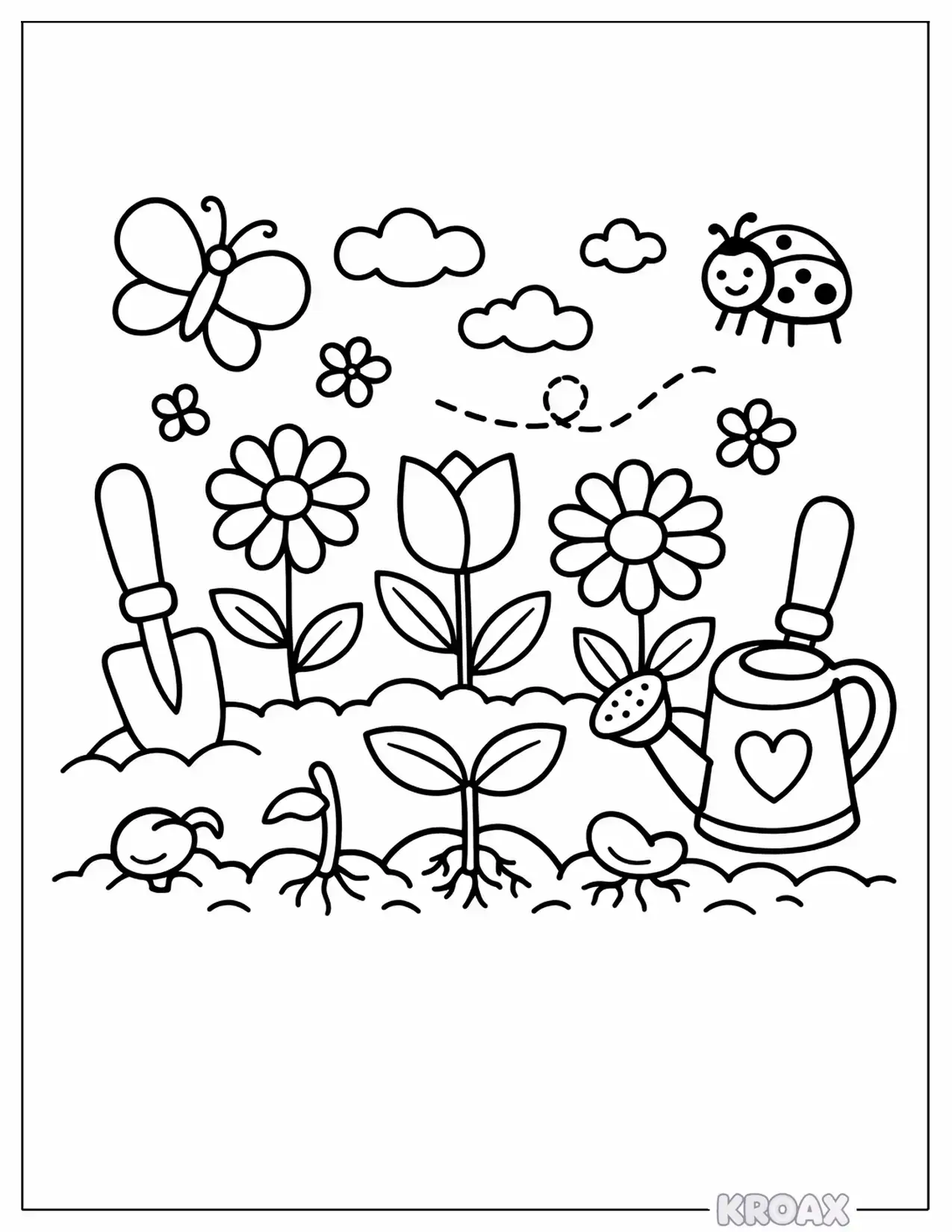 35 Spring Coloring Pages - Free PDF Printables | Kroax